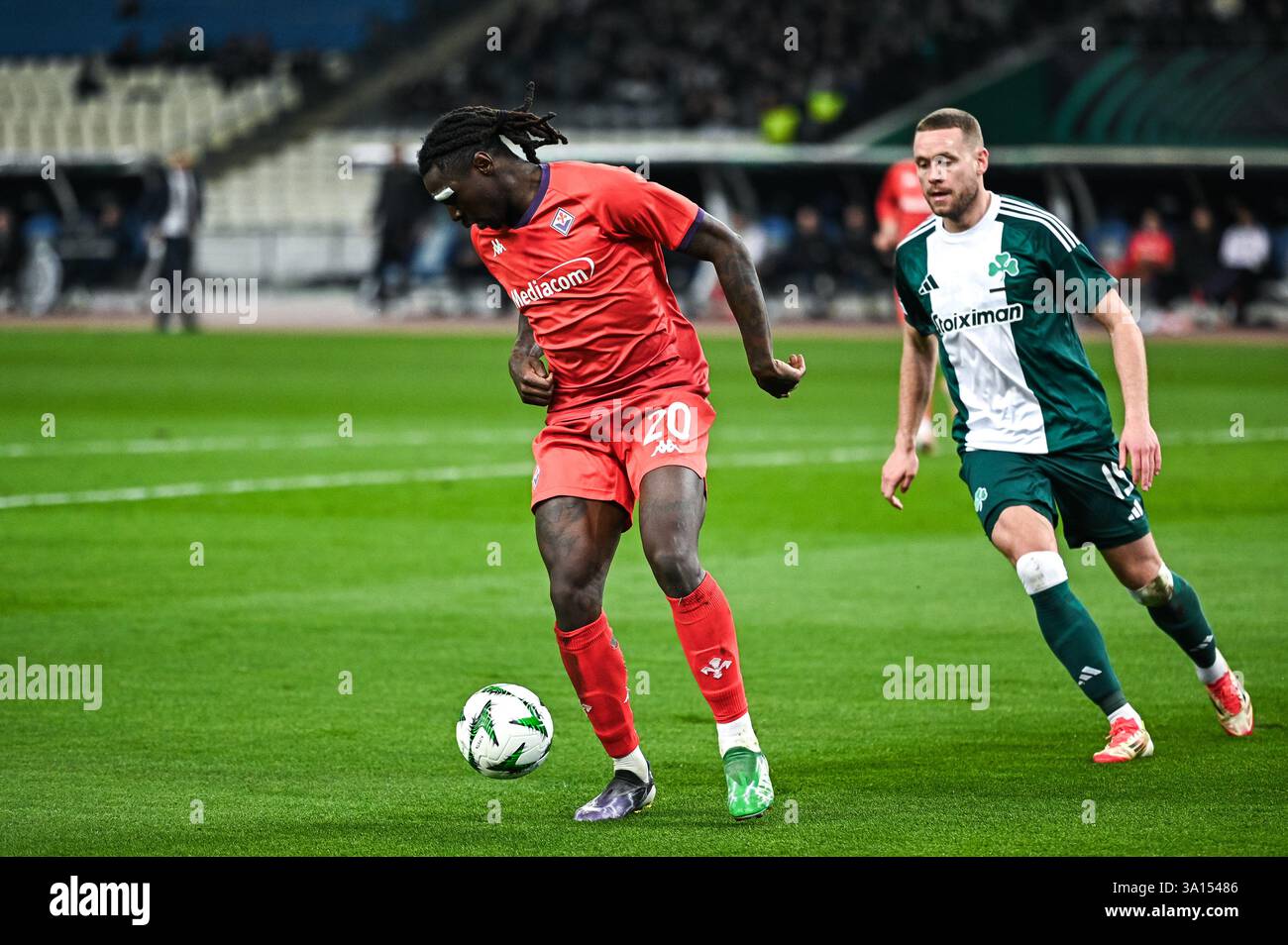 March 6, 2025, Athens, Athens, Greece: 20 MOISE KEAN of ACF Fiorentina ...