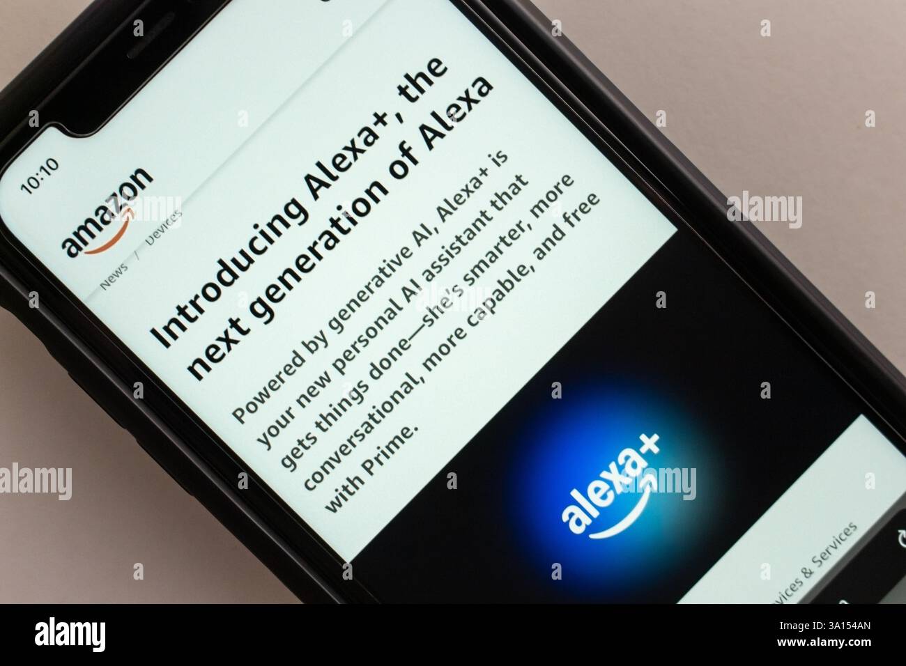 Website ’Introducing Alexa+, the next generation of Alexa’. Alexa plus is Amazon's AI assistant ...
