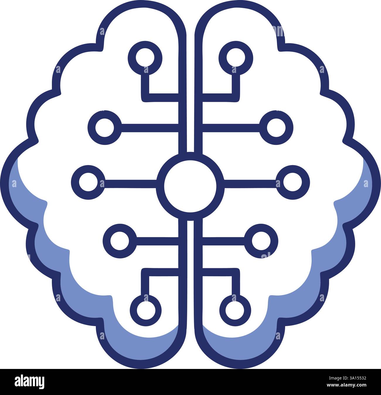 Technology AI Neural Brain Digital Icon Stock Vector Image & Art - Alamy