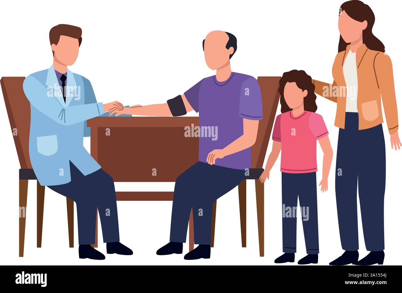 Family Doctor Checking Patient Icon Stock Vector Image & Art - Alamy