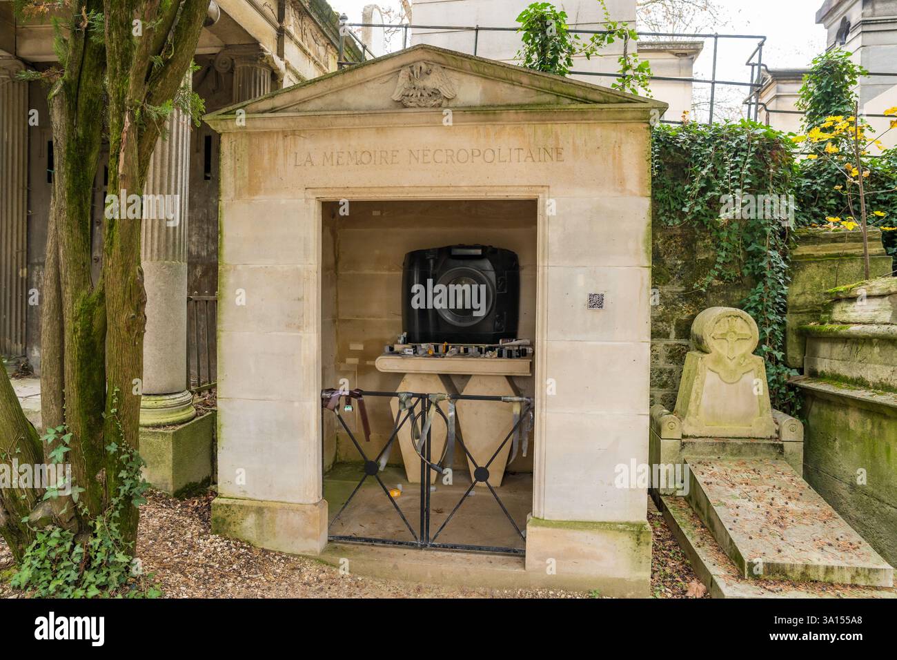 Unique art installation blends technology and history inside a cemetery ...