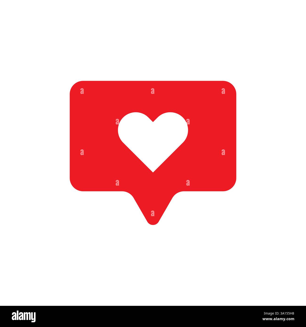 Like notification icon. Social media heart. Red appreciation symbol ...