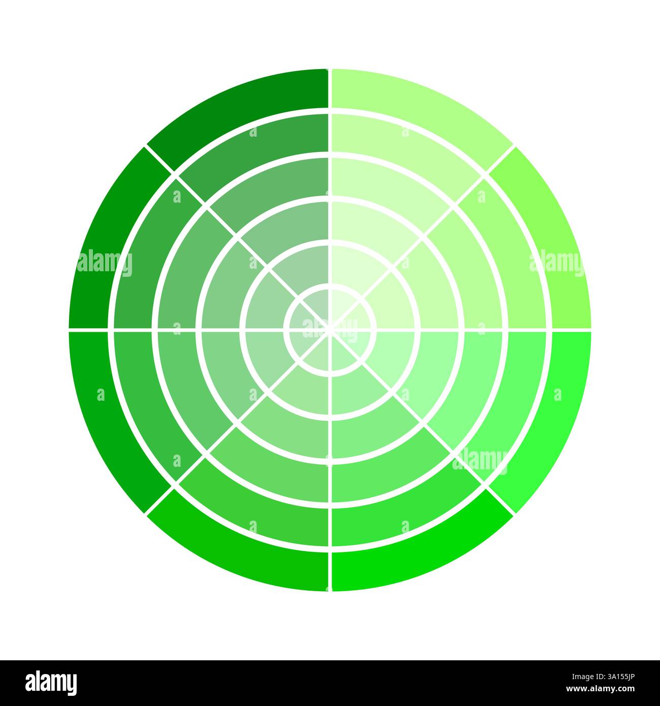 Green tone palette. Gradient hue wheel. Artistic spectrum circle ...