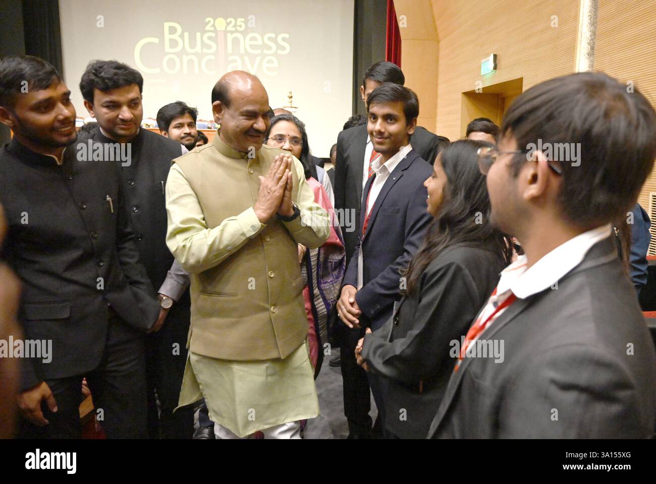 NEW DELHI, INDIA - MARCH 6: Lok Sabha Speaker Om Birla Interact with ...