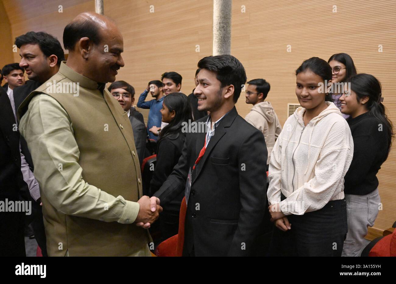 NEW DELHI, INDIA - MARCH 6: Lok Sabha Speaker Om Birla Interact with ...