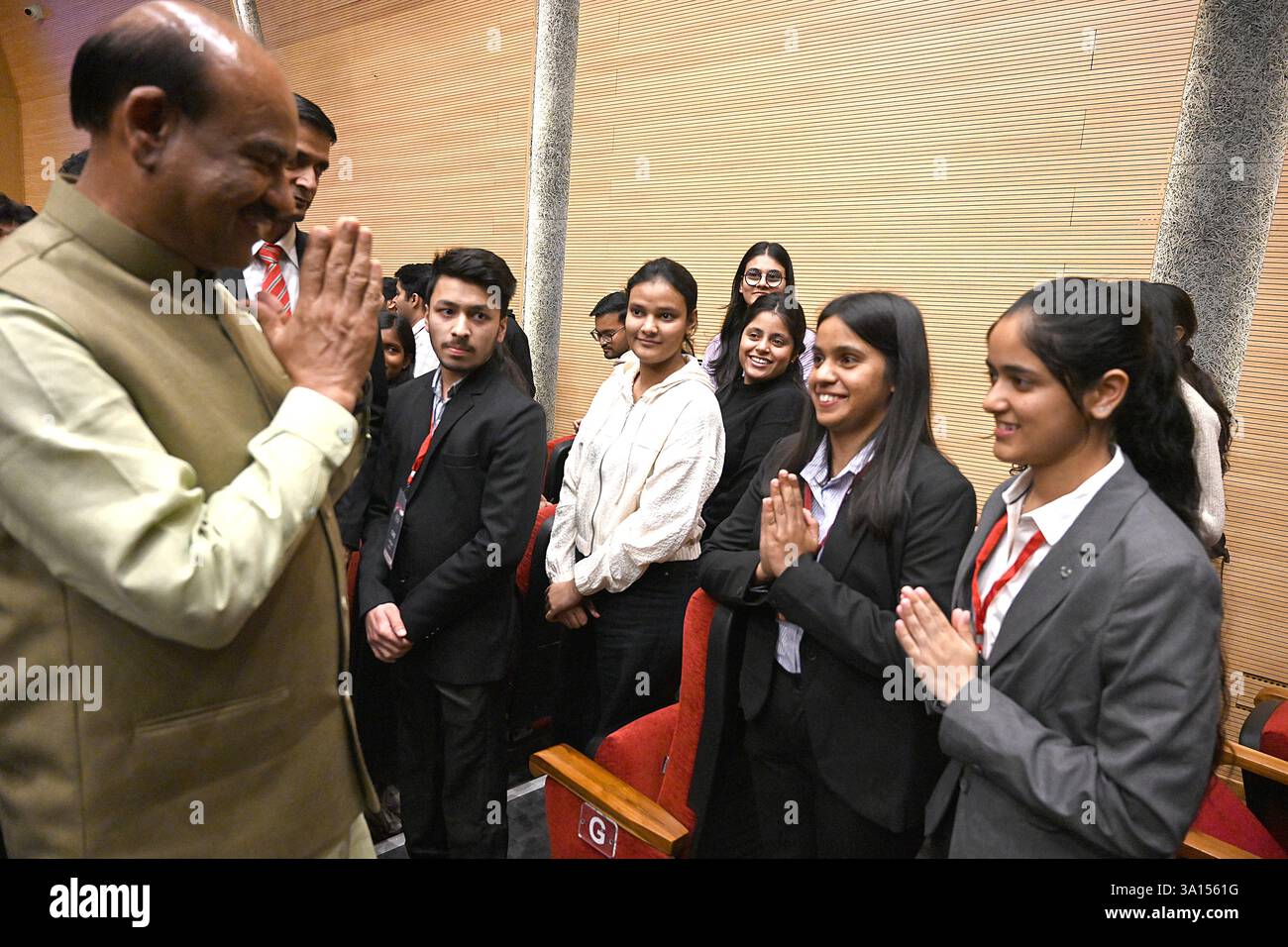 NEW DELHI, INDIA - MARCH 6: Lok Sabha Speaker Om Birla Interact with ...