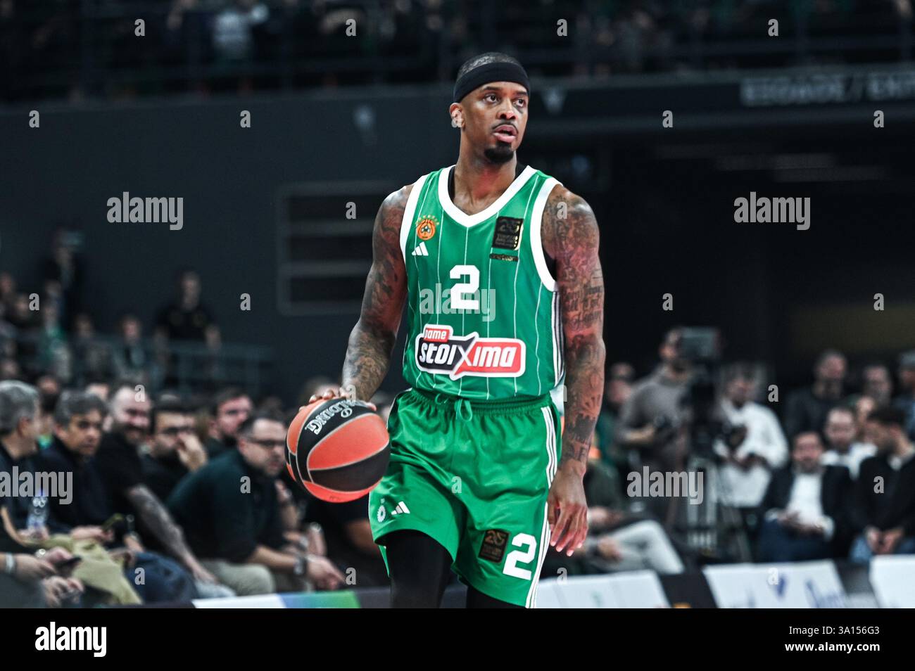 Athens, Greece. 06th Mar, 2025. 2 Lorenzo Brown of Panathinaikos AKTOR ...