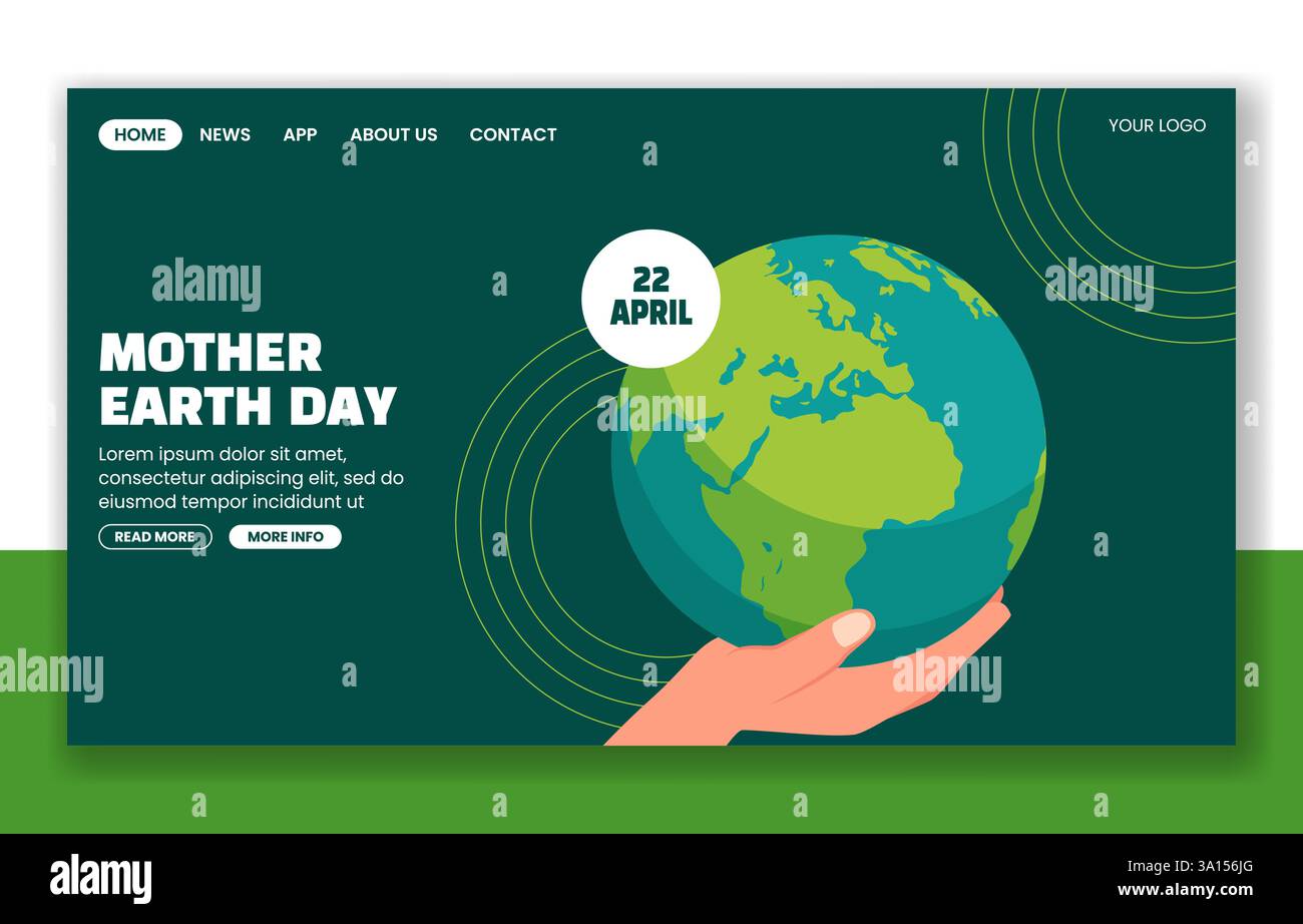 Environmental Protection Message for Earth Day Social Media Landing ...