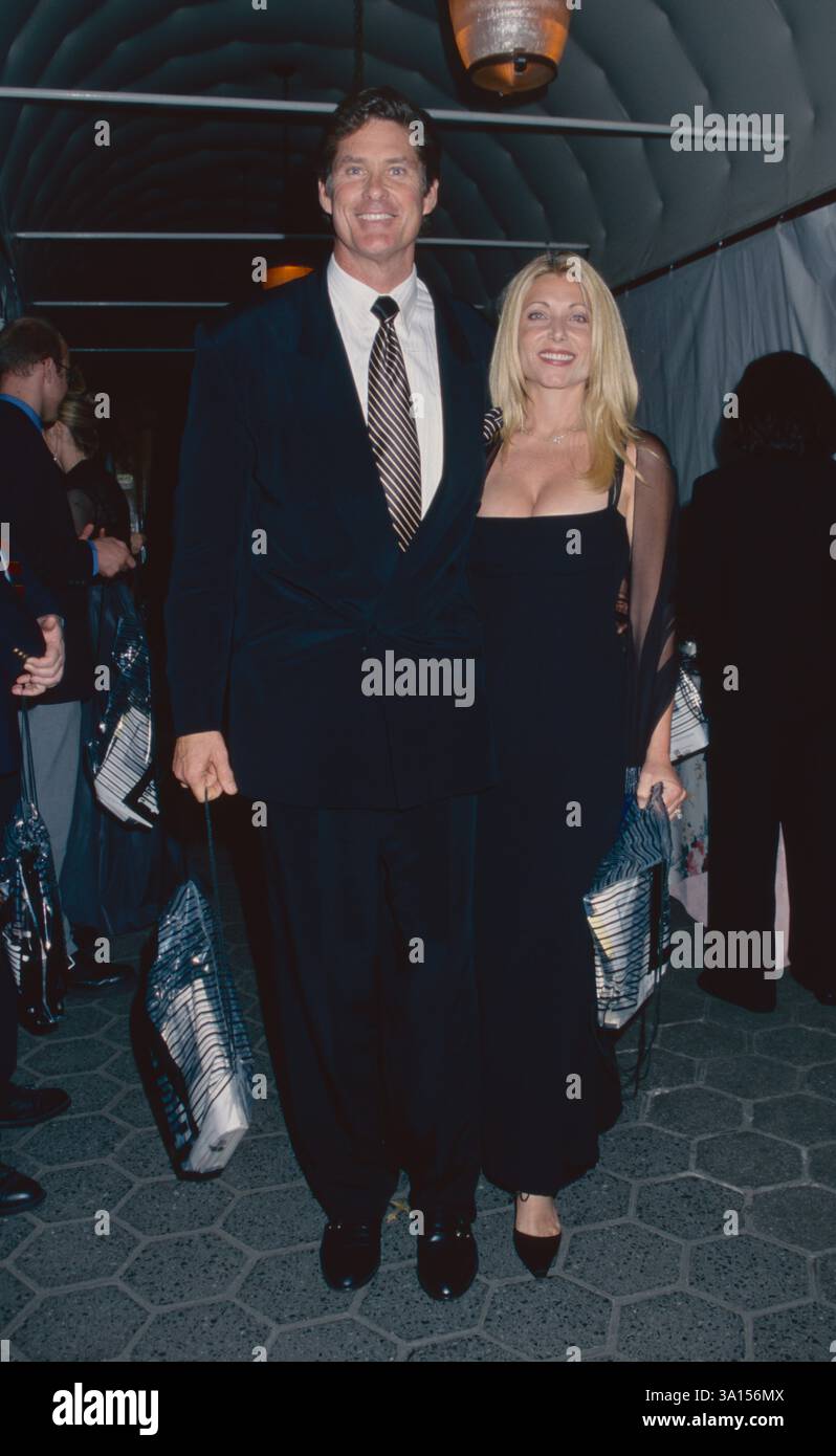 David Hasselhoff and wife Pamela Bach attend the opening night of Gore ...