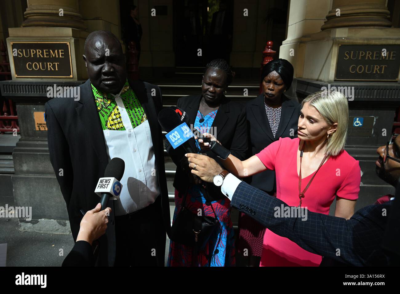 Mother and Father of victim Alier Riak, James Riak (left) and Elizabeth ...
