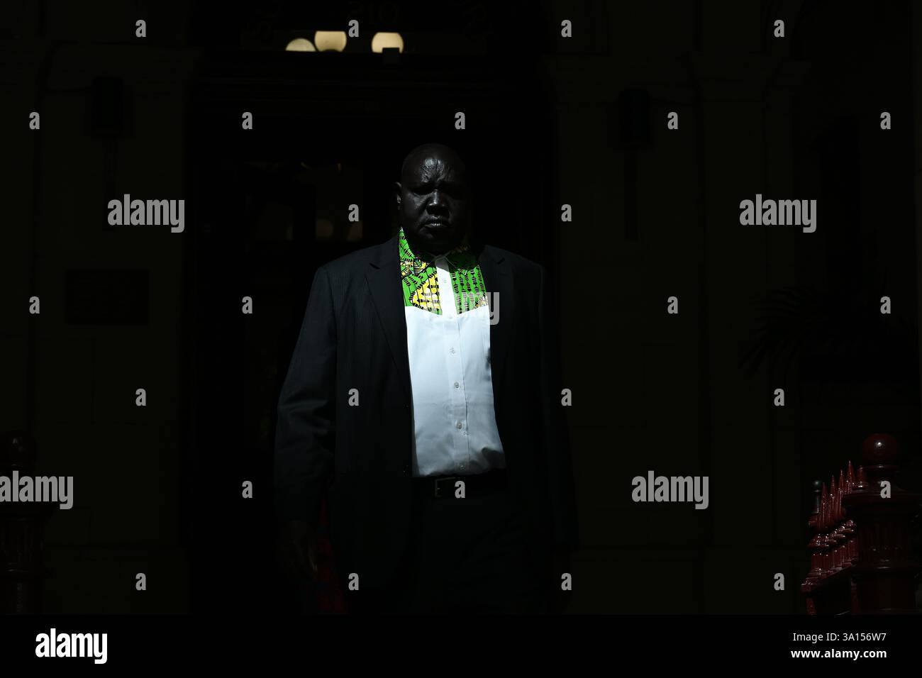 Father of victim Alier Riak, James Riak arrives to speak to media ...