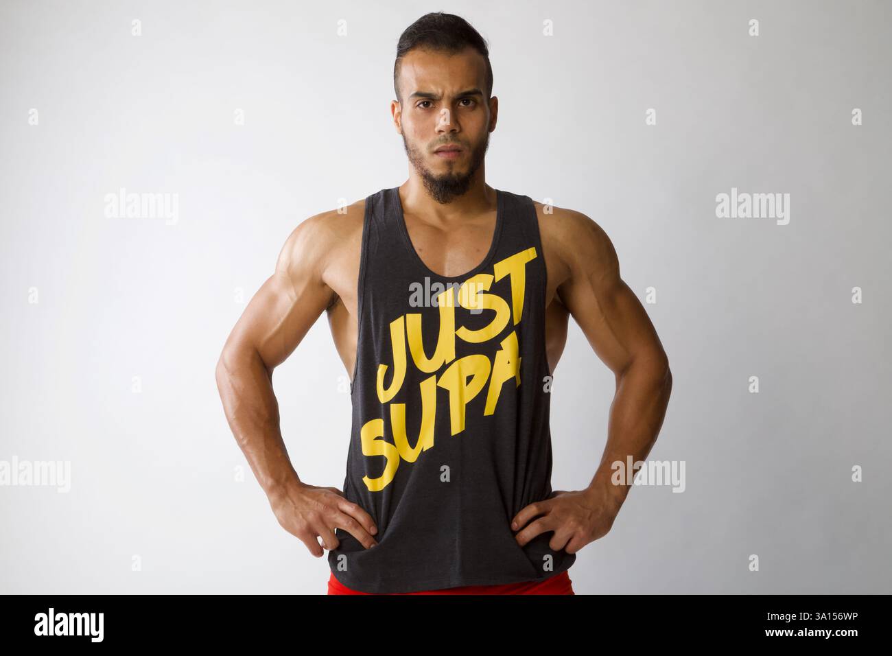 Male bodybuilder with hands on hips hi-res stock photography and images ...