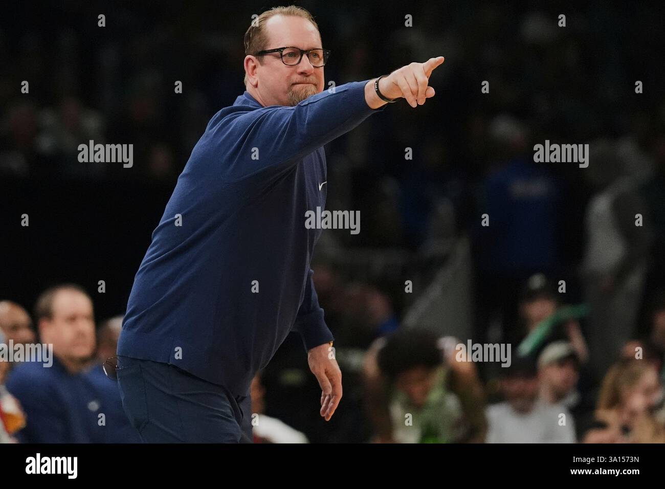 Philadelphia 76ers head coach Nick Nurse calls to his players during ...