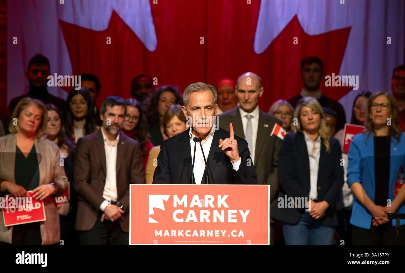 Liberal Party of Canada leadership candidate Mark Carney addresses ...