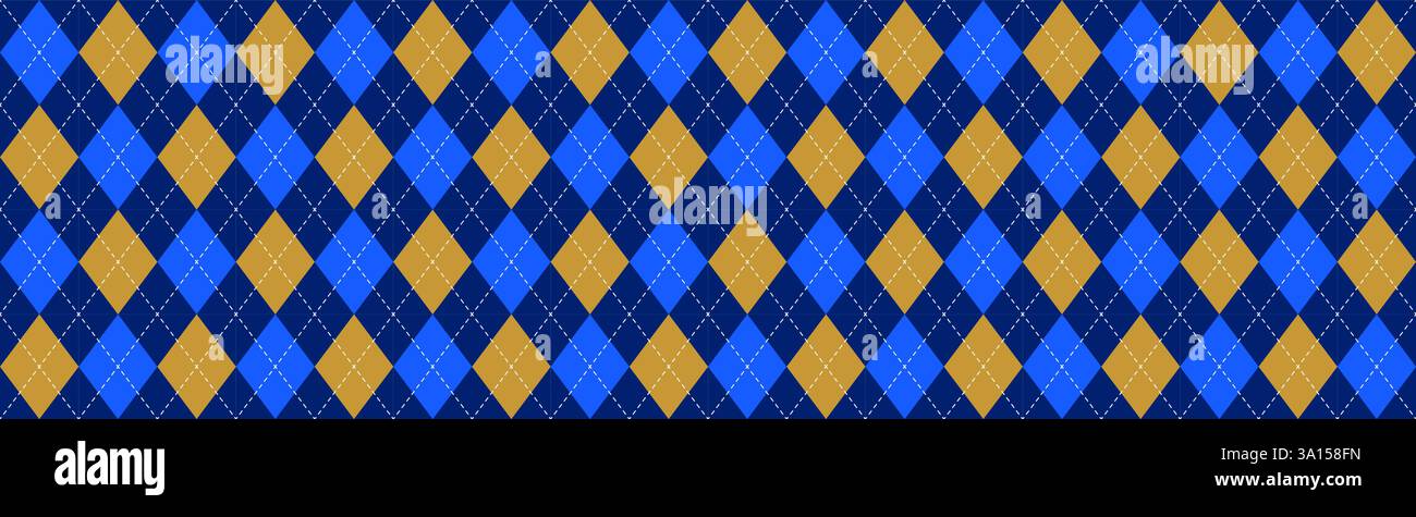 Blue yellow seamless argyle pattern. Navy rhombus repeated texture wallpaper. Masculine stitched ...