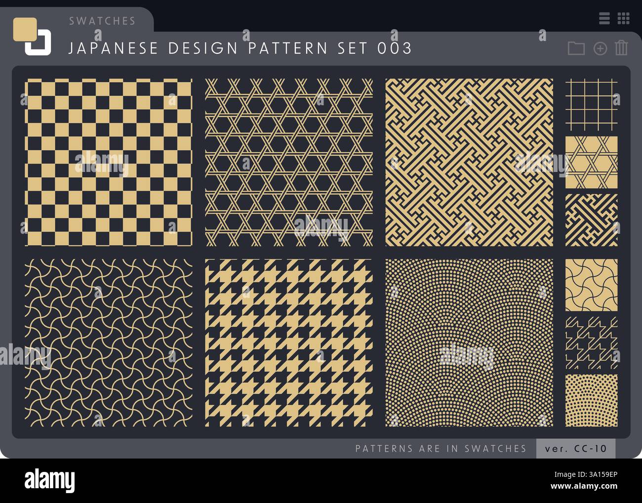 seamless Japanese pattern set series 003. pattern is registered in ...