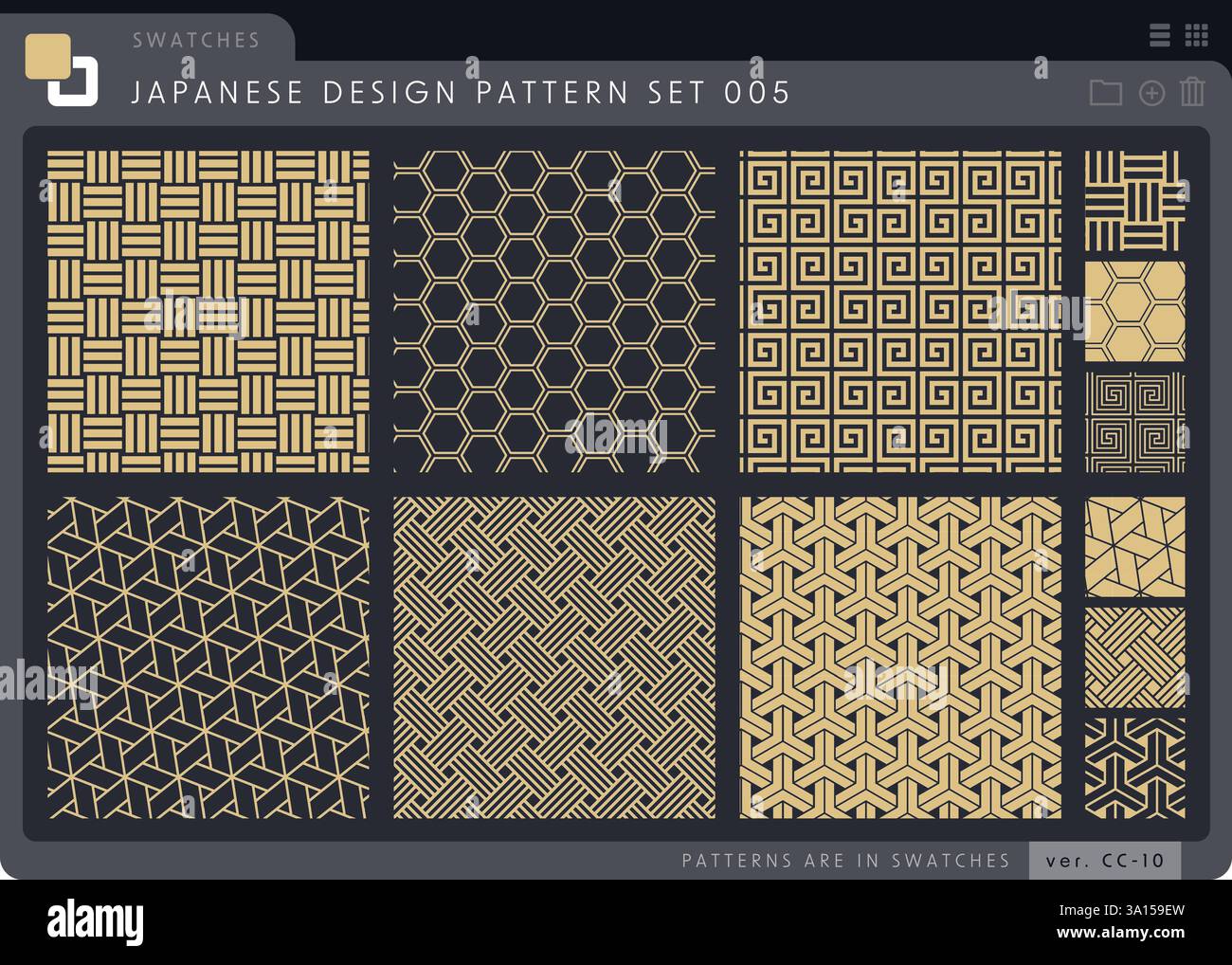 seamless Japanese pattern set series 005. pattern is registered in ...