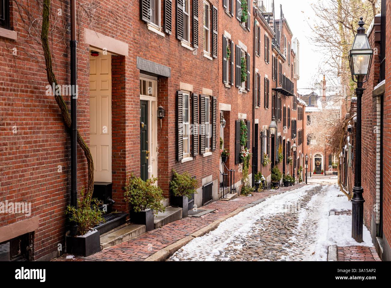 Boston, MA, USA - 11 February 2025 - Famous Beacon street in Boston ...