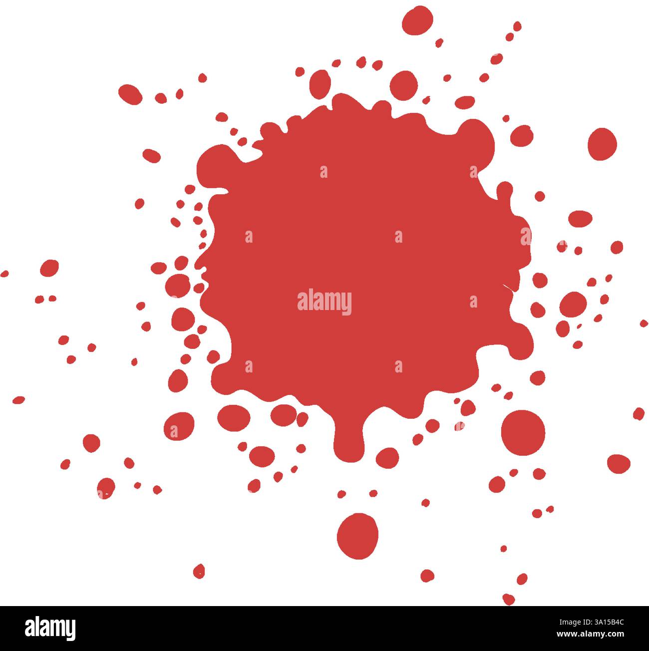 Dynamic red paint splash vector with scattered droplets, perfect for ...