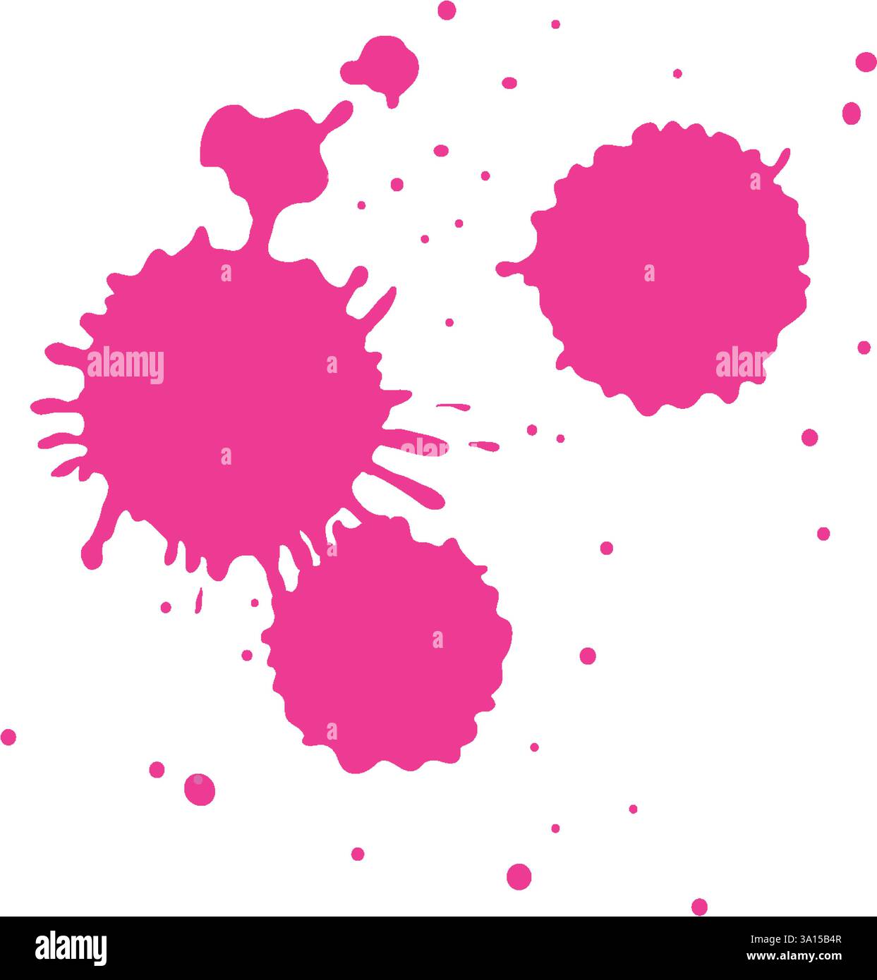 Dynamic vector illustration featuring bold pink paint splatters on a ...