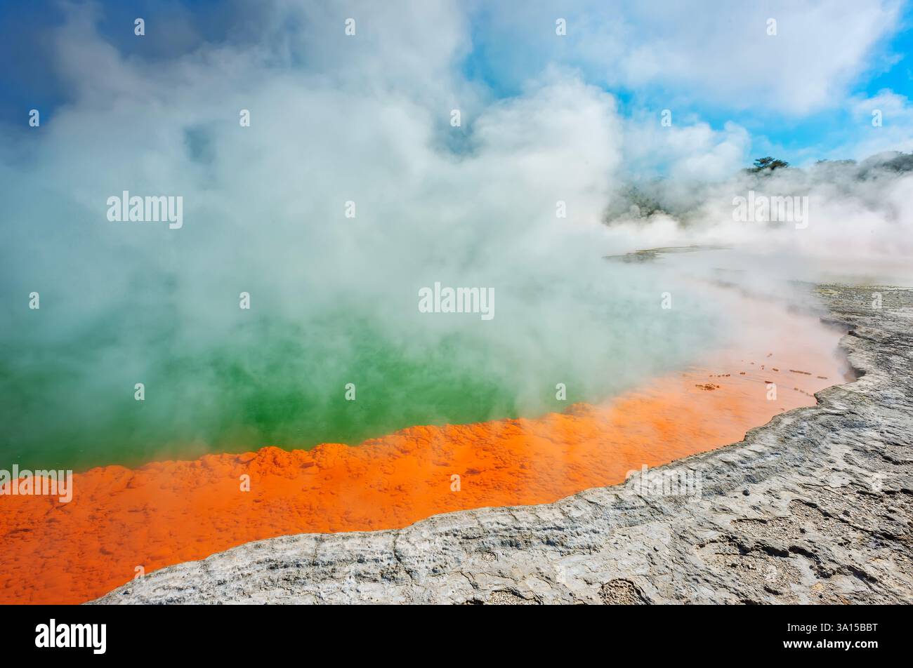 Champagne pool, Waiotapu Thermal Park, Waiotapu, Rotorua, Bay of Plenty ...