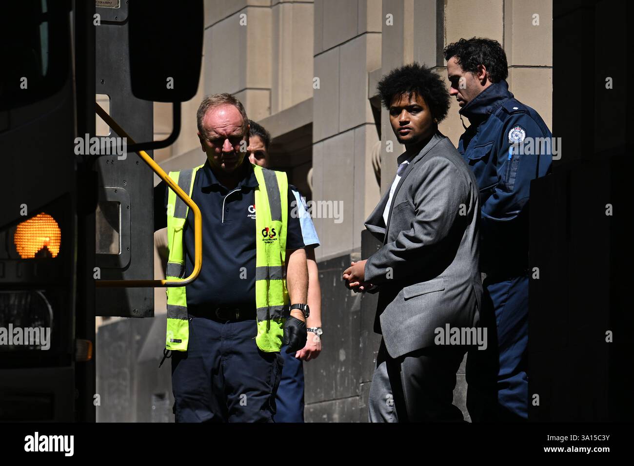 Aron Gebregiorgis (2nd right) departs from the Supreme Court of ...