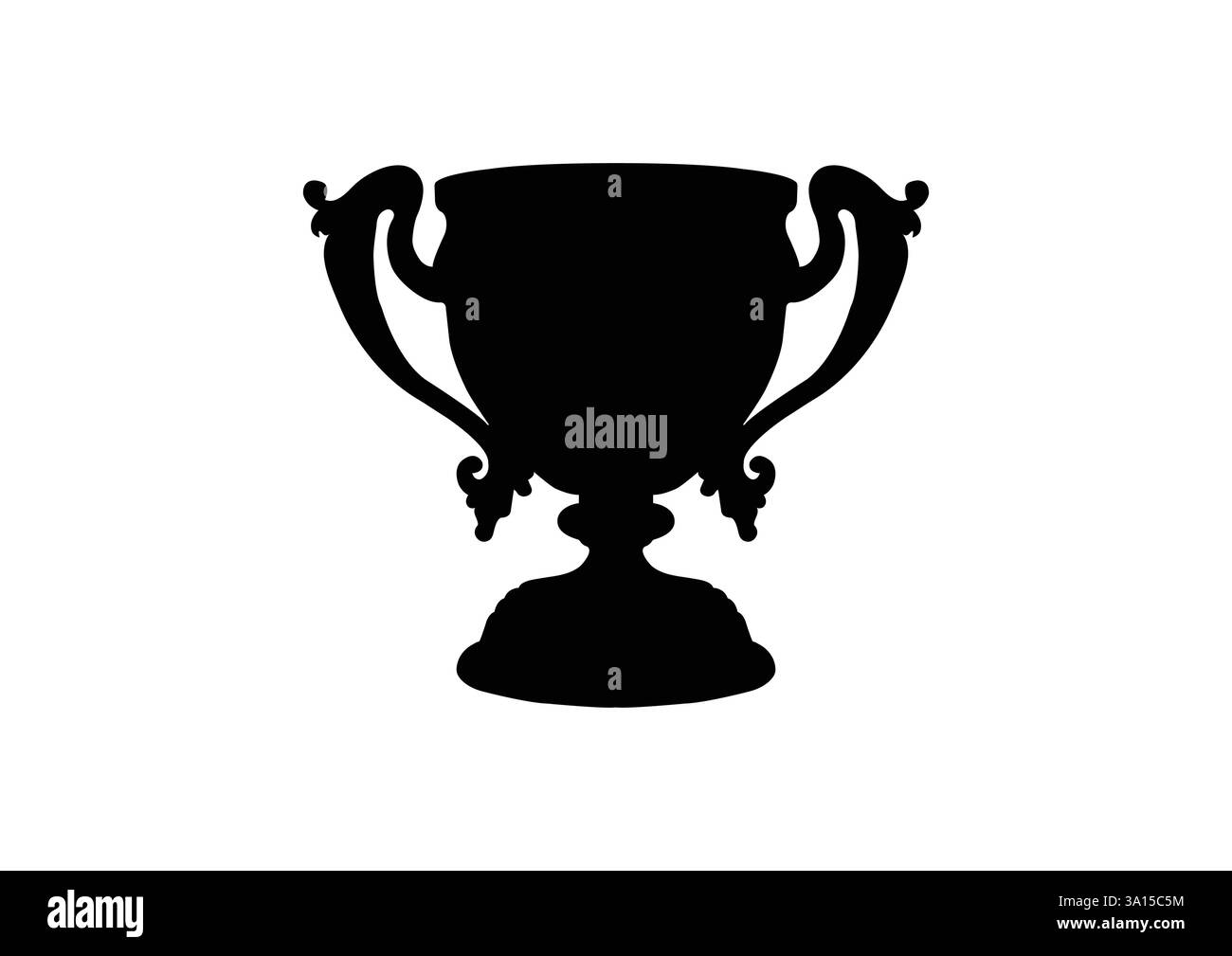 Trophy Silhouette Icon – Black Award Cup Symbol for Victory and ...