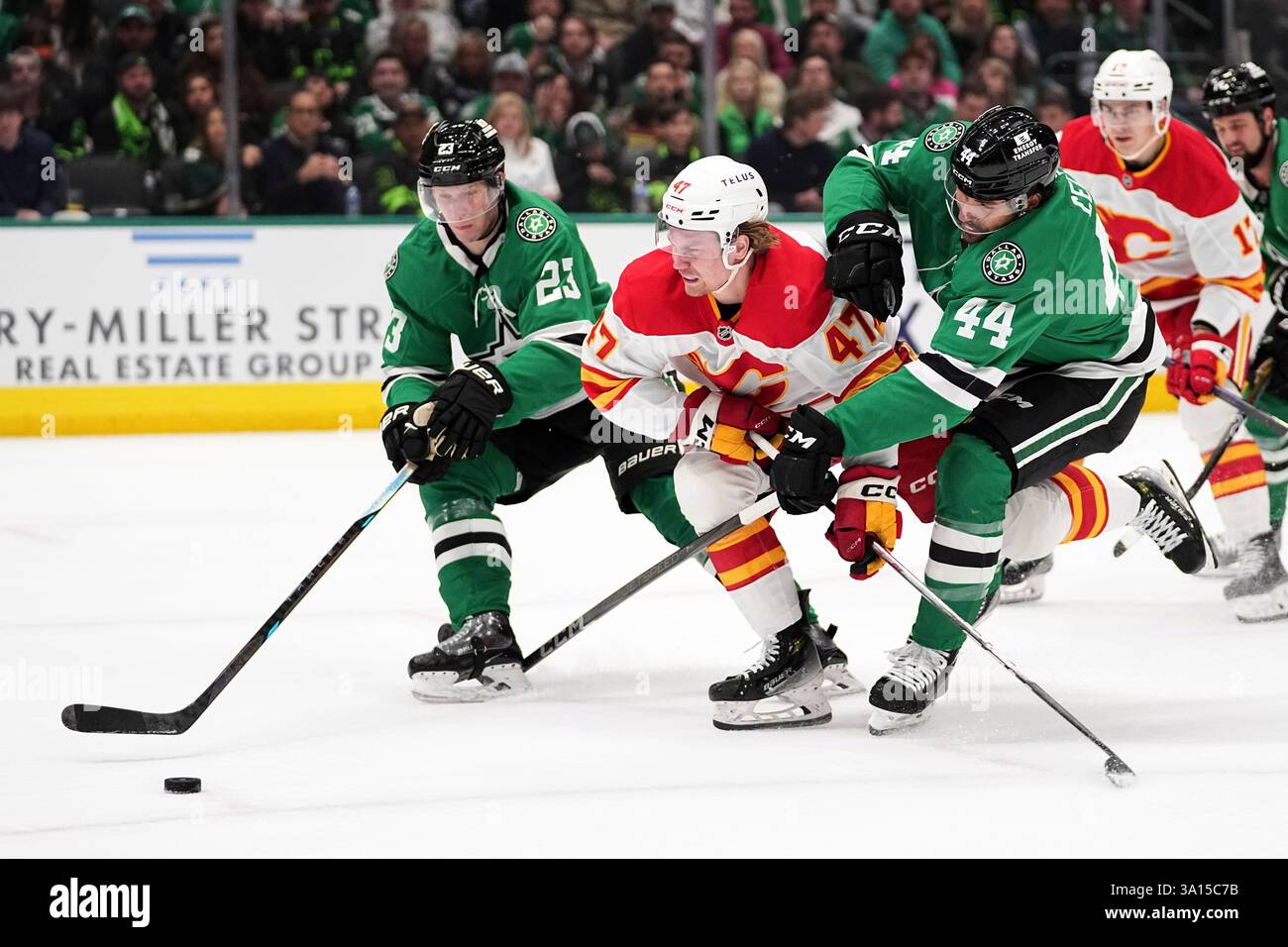 Dallas Stars defenseman Esa Lindell (23) and defenseman Cody Ceci (44 ...