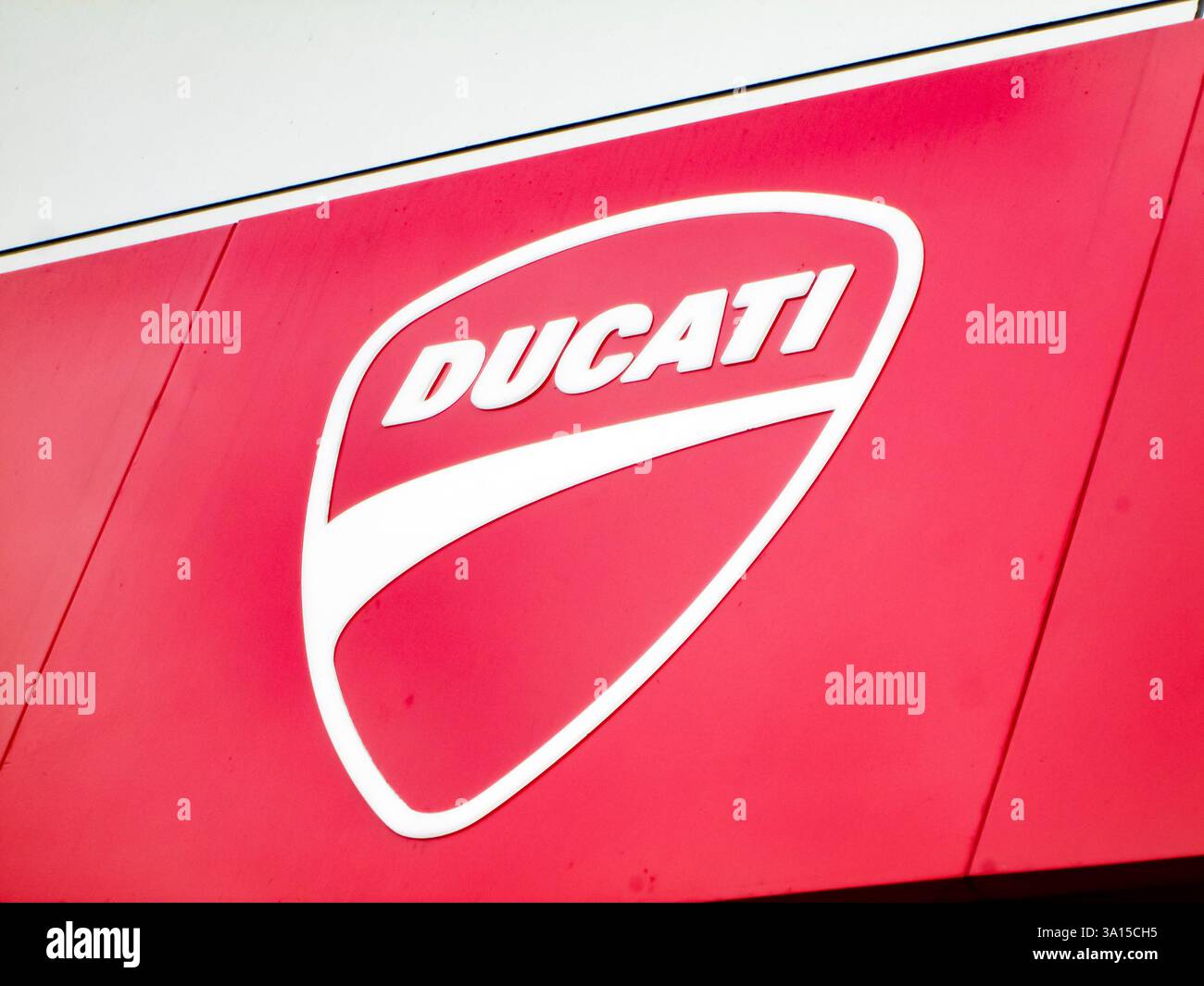 Ducati advertisement in an official motorcycle dealer of the famous and ...