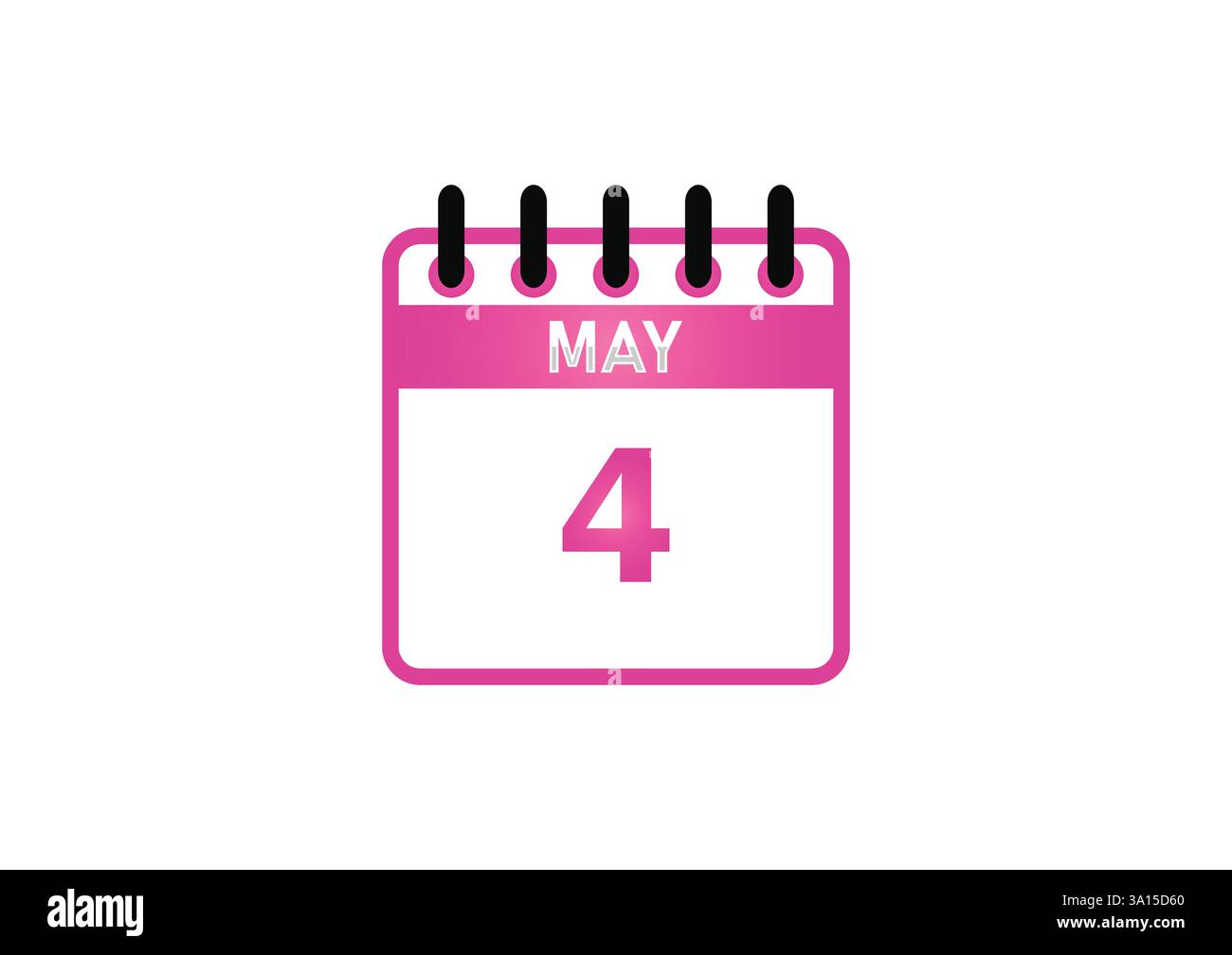 May 4 Calendar Icon – Important Date, Reminder, Planner, Event Stock ...