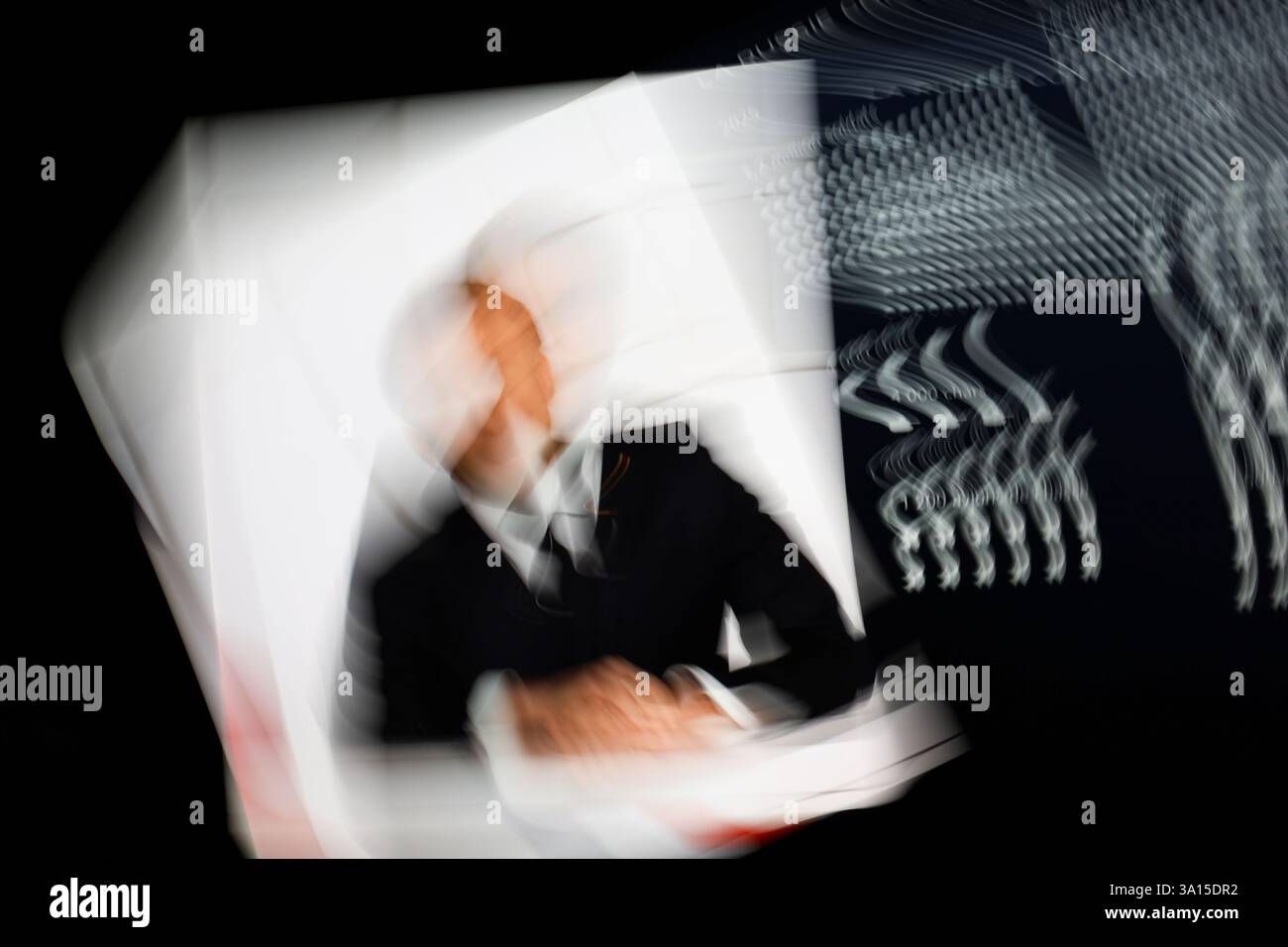 (EDITOR'S NOTE: This image has been created by shooting a TV screen ...