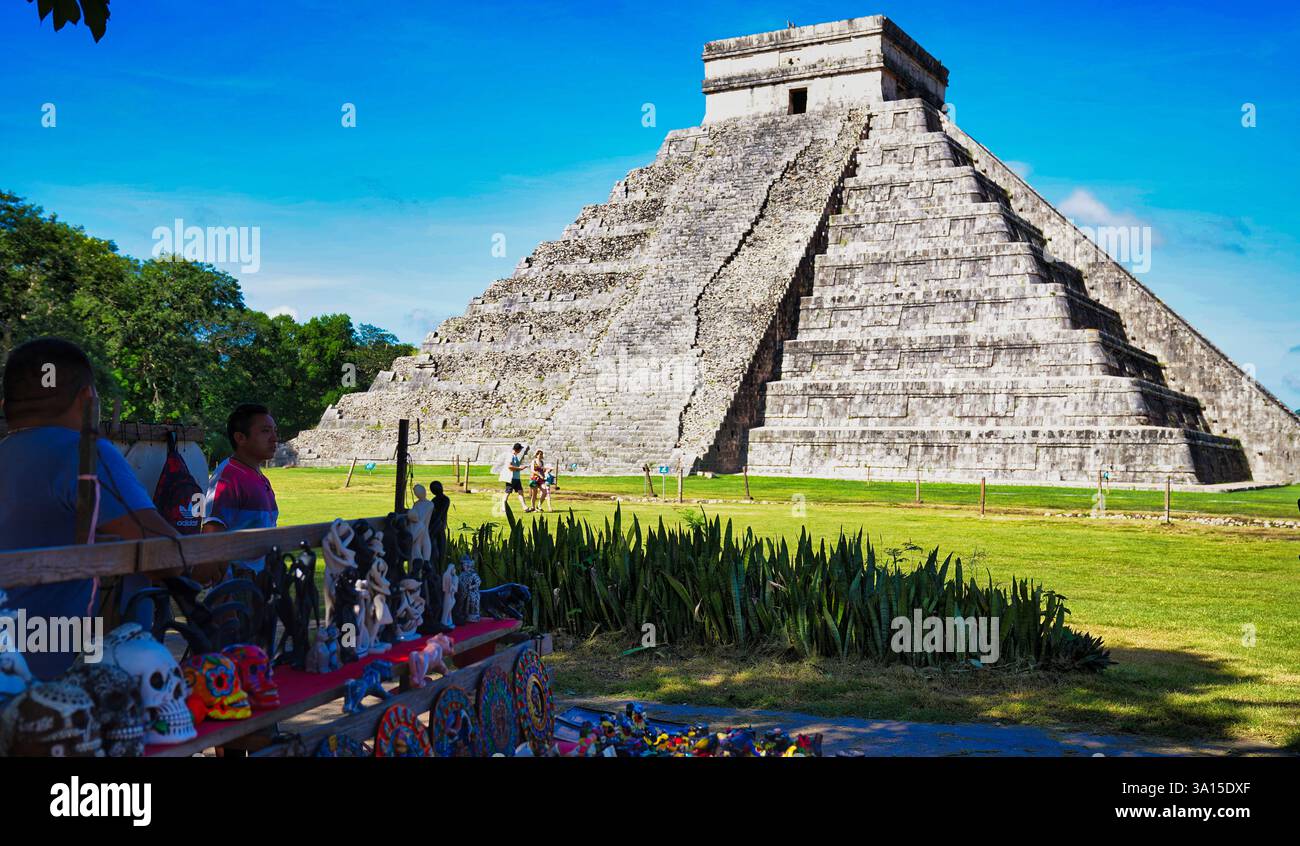 Chichen Itza,Mexico,October 21,2024-Souvenir shop near the Magnificent ...