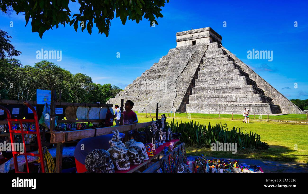 Chichen Itza,Mexico,October 21,2024-Souvenir shop near the Magnificent ...