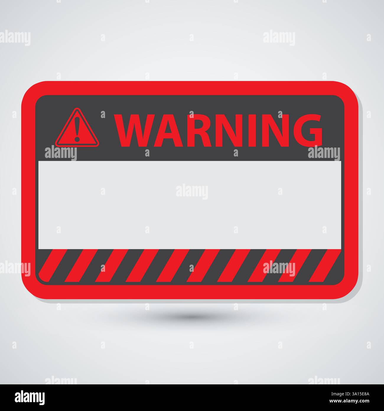Blank warning sign template design Stock Vector Image & Art - Alamy