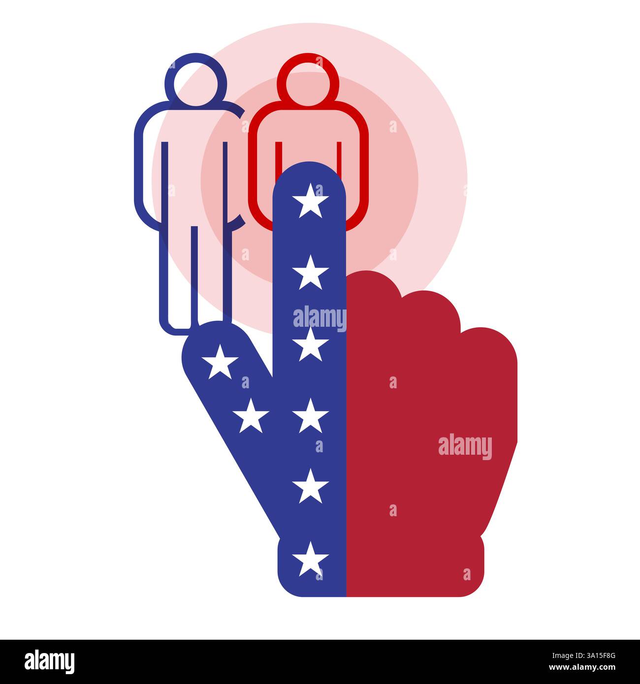 Choosing a Republican candidate. American elections. Flat illustration ...