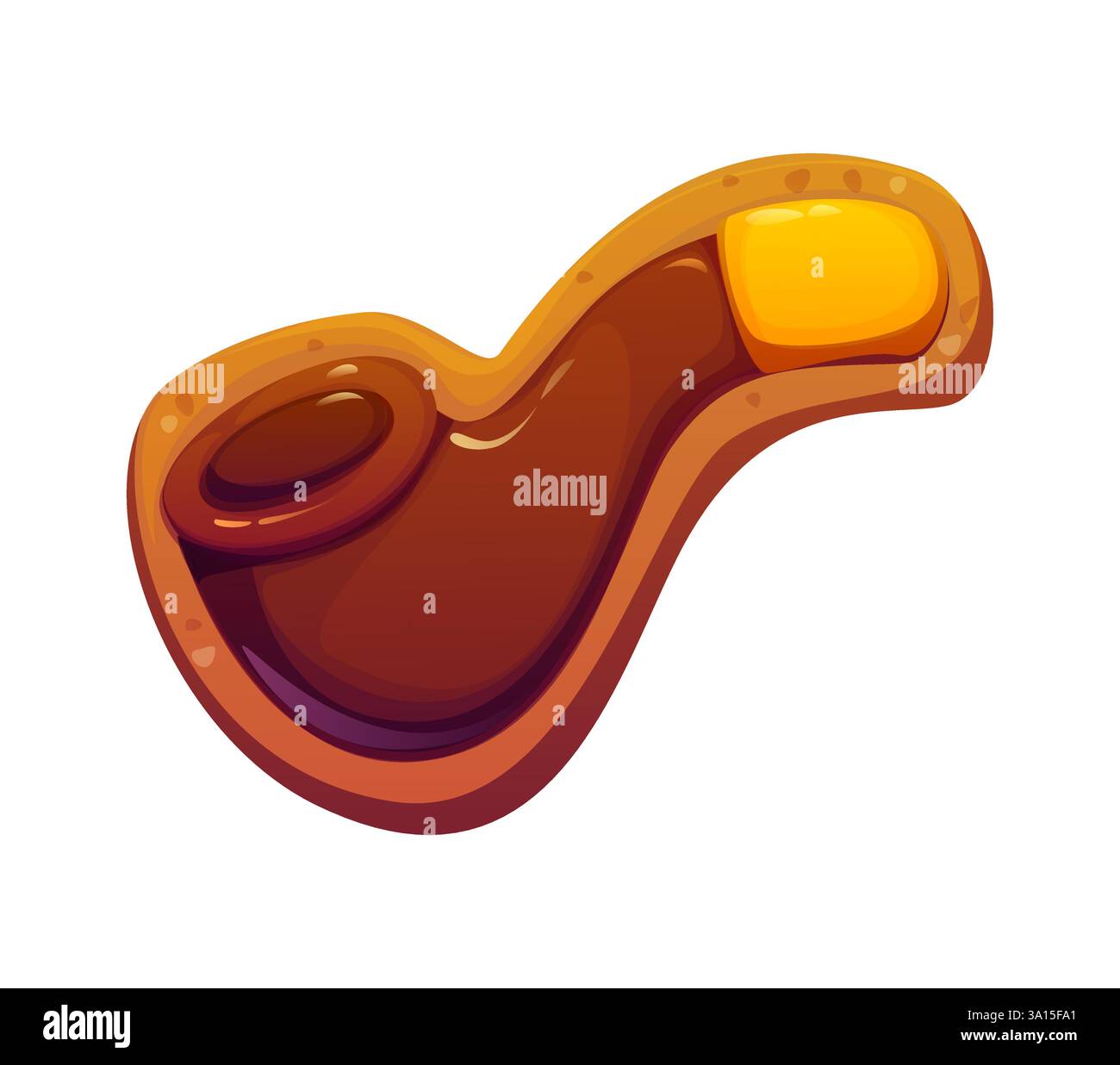 St Patrick day holiday cookie in shape of tobacco pipe with chocolate ...