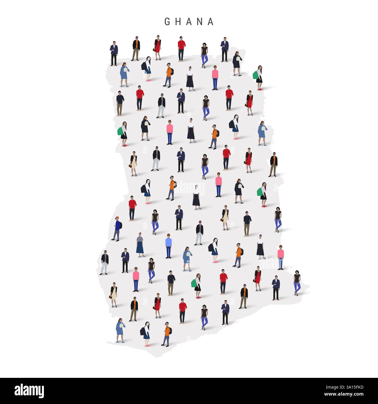 Ghana network map hi-res stock photography and images - Alamy