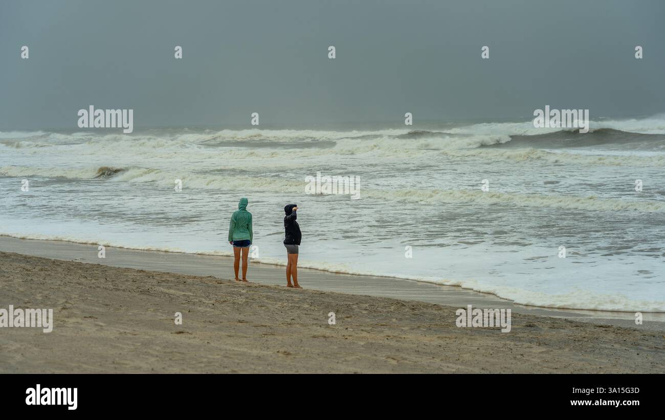 Gold Coast, QLD, Australia - Mar 7, 2025: Stormy weather with cyclone ...