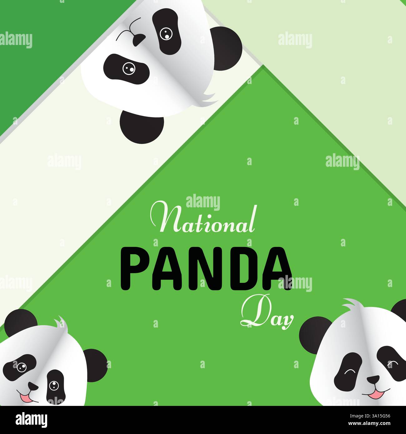 Fun Concept of Playful Panda Bears Card to Celebrate and Commemorate ...
