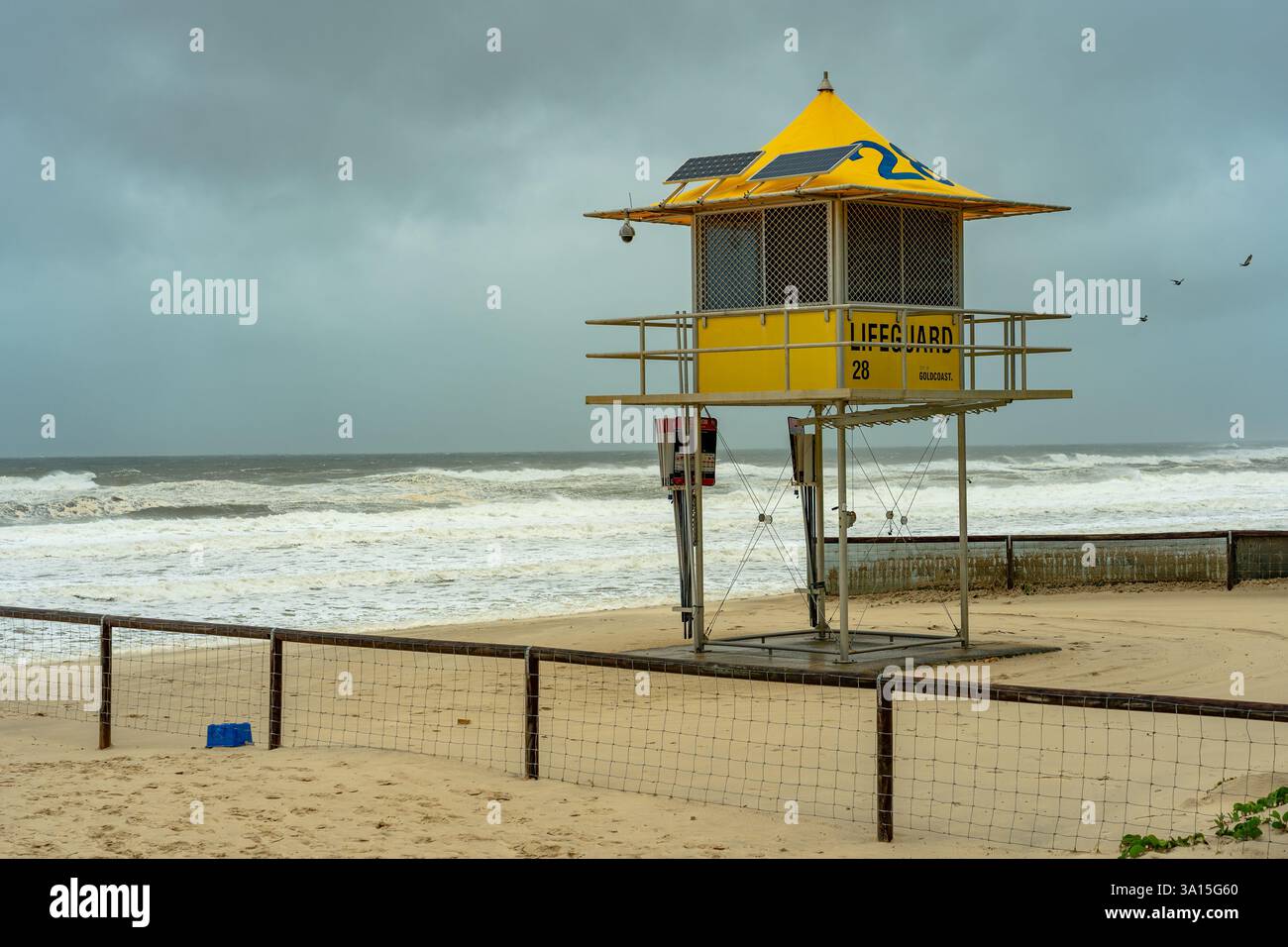 Gold Coast, QLD, Australia - Mar 7, 2025: Lifeguard tower in Broadbeach ...