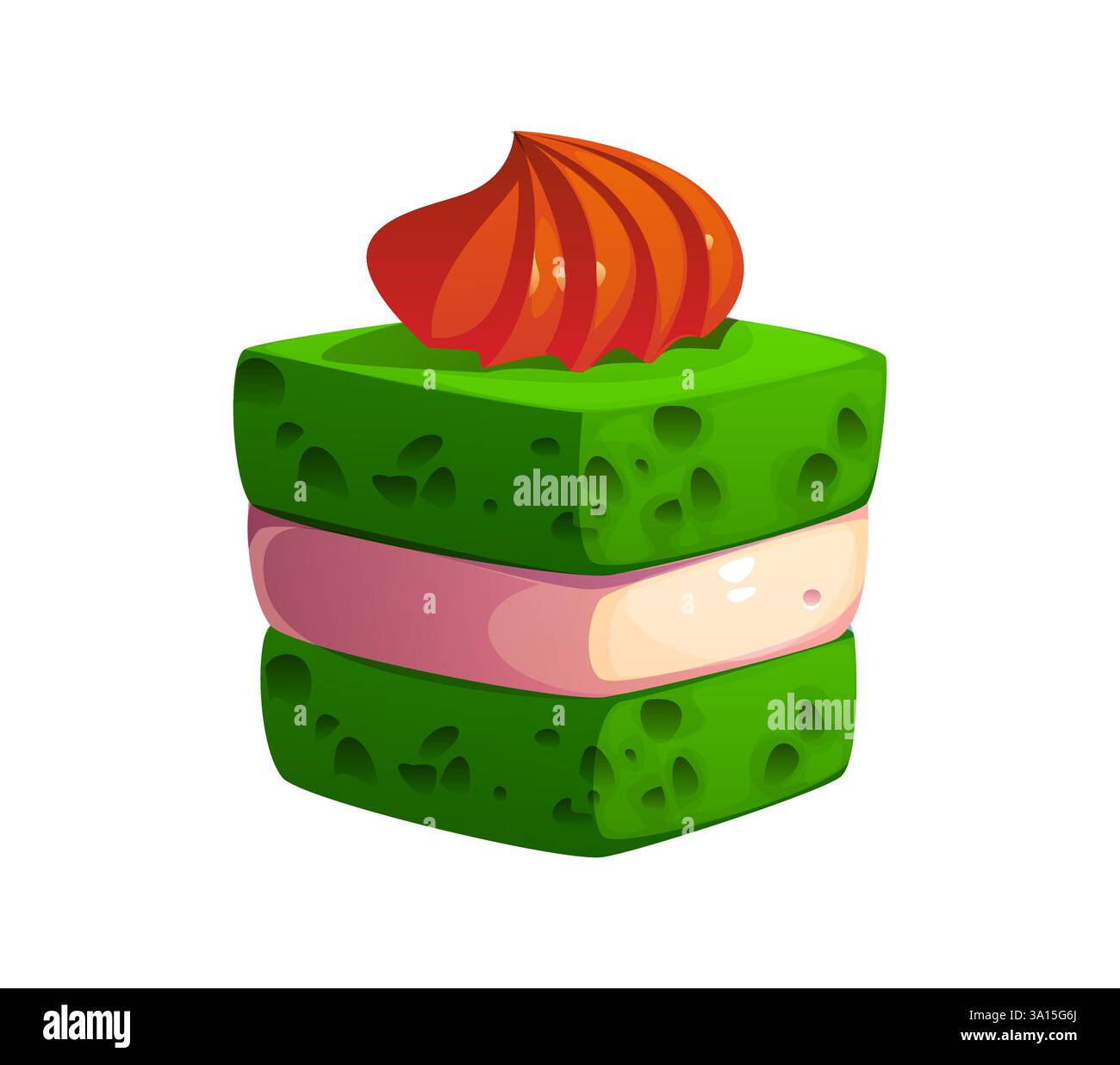 Homemade orange cake in Stock Vector Images - Alamy