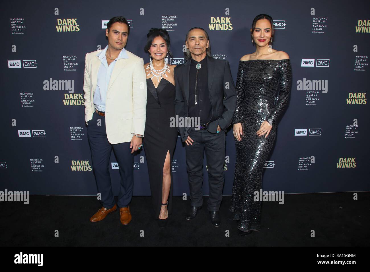 Actors Kiowa Gordon, from left, Deanna Allison, Zahn McClarnon and ...