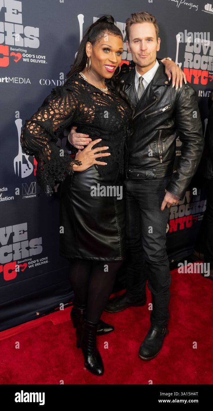 Peppermint and Dan Amboyer attend Ninth annual LOVE ROCKS NYC benefit ...