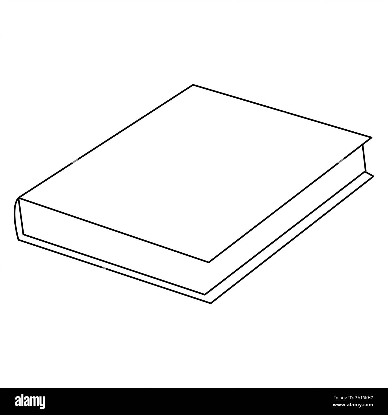 Continuous single line drawing books hand drawn isolated outline vector ...