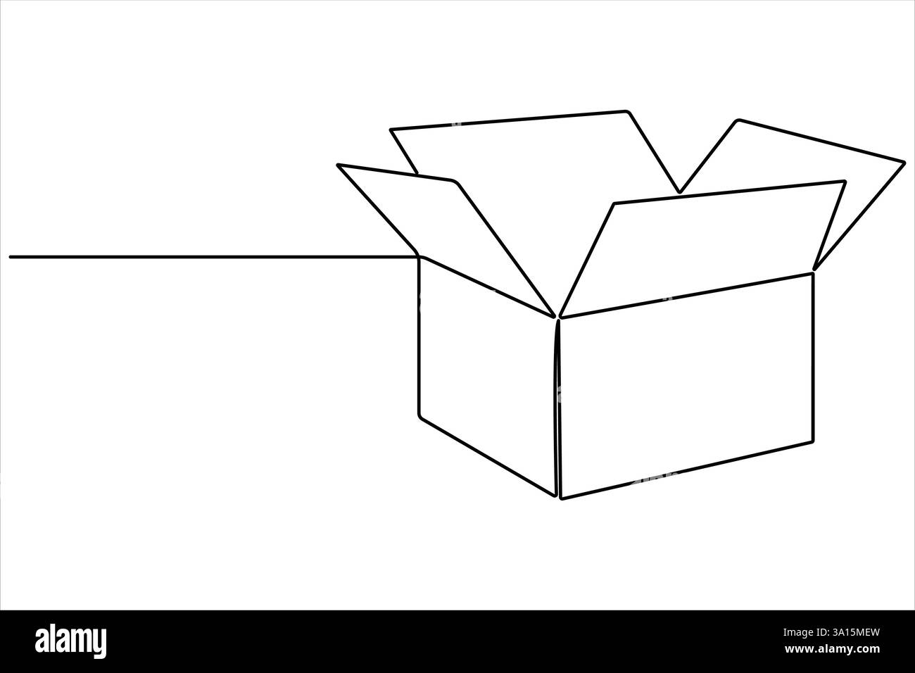 Carton box continuous one line drawing concept Stock Vector Image & Art ...