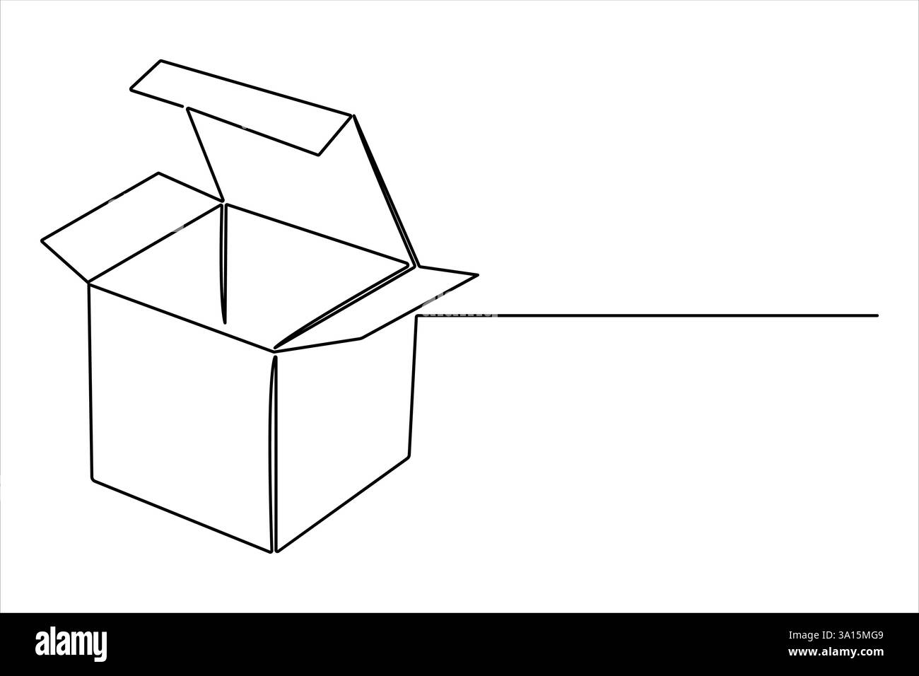 Carton box continuous one line drawing concept Stock Vector Image & Art ...