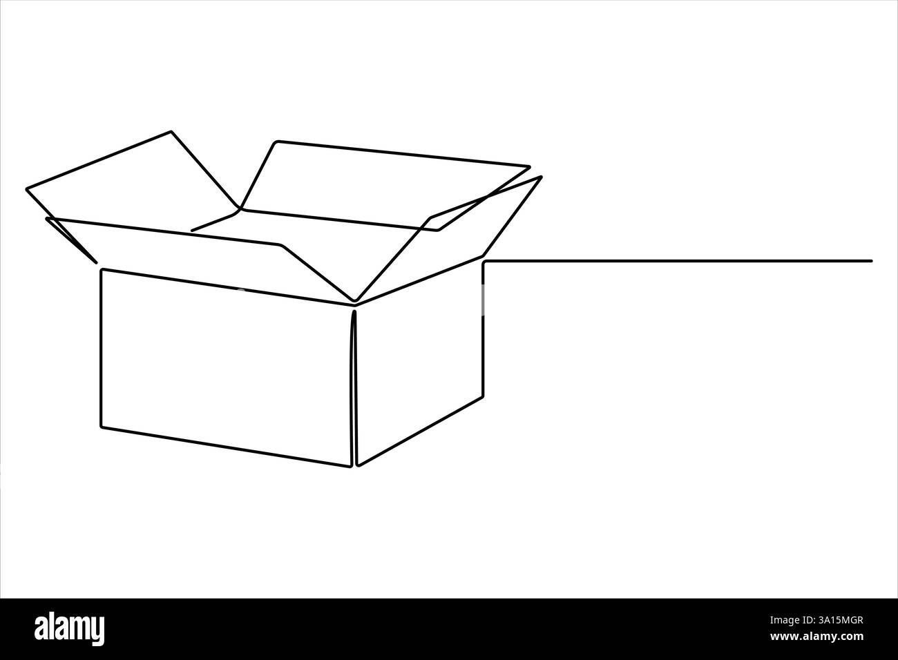 Carton box continuous one line drawing concept Stock Vector Image & Art ...