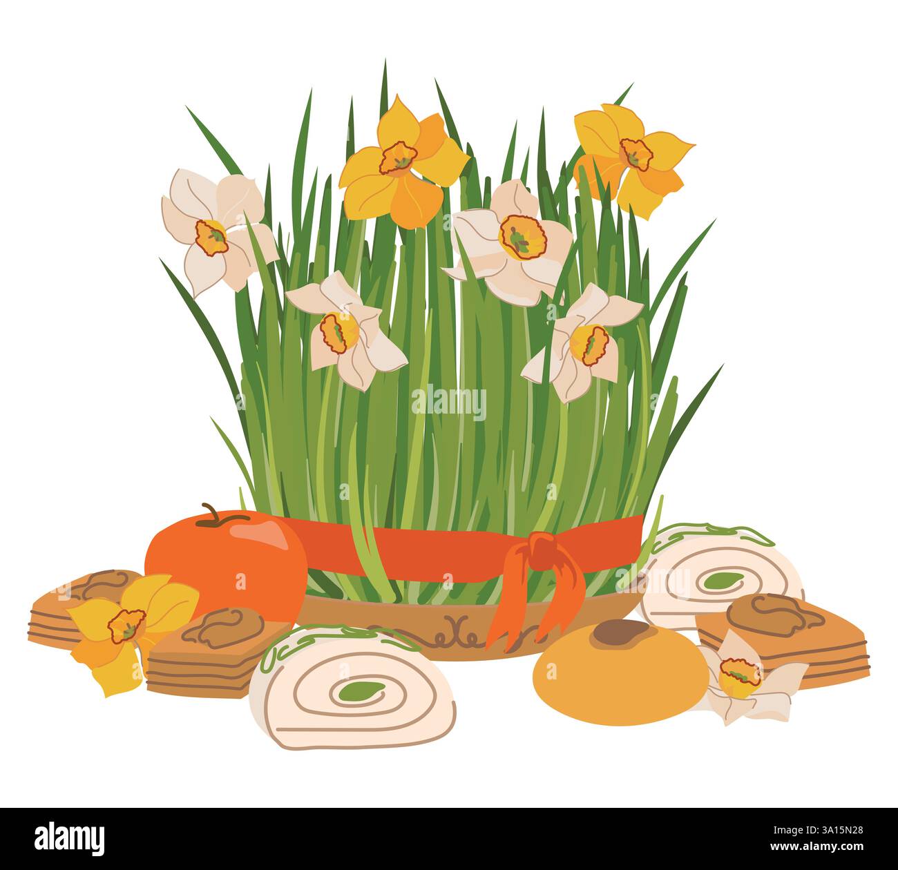 The most beautiful symbol of the Iranian table Haft Sin - green grass ...