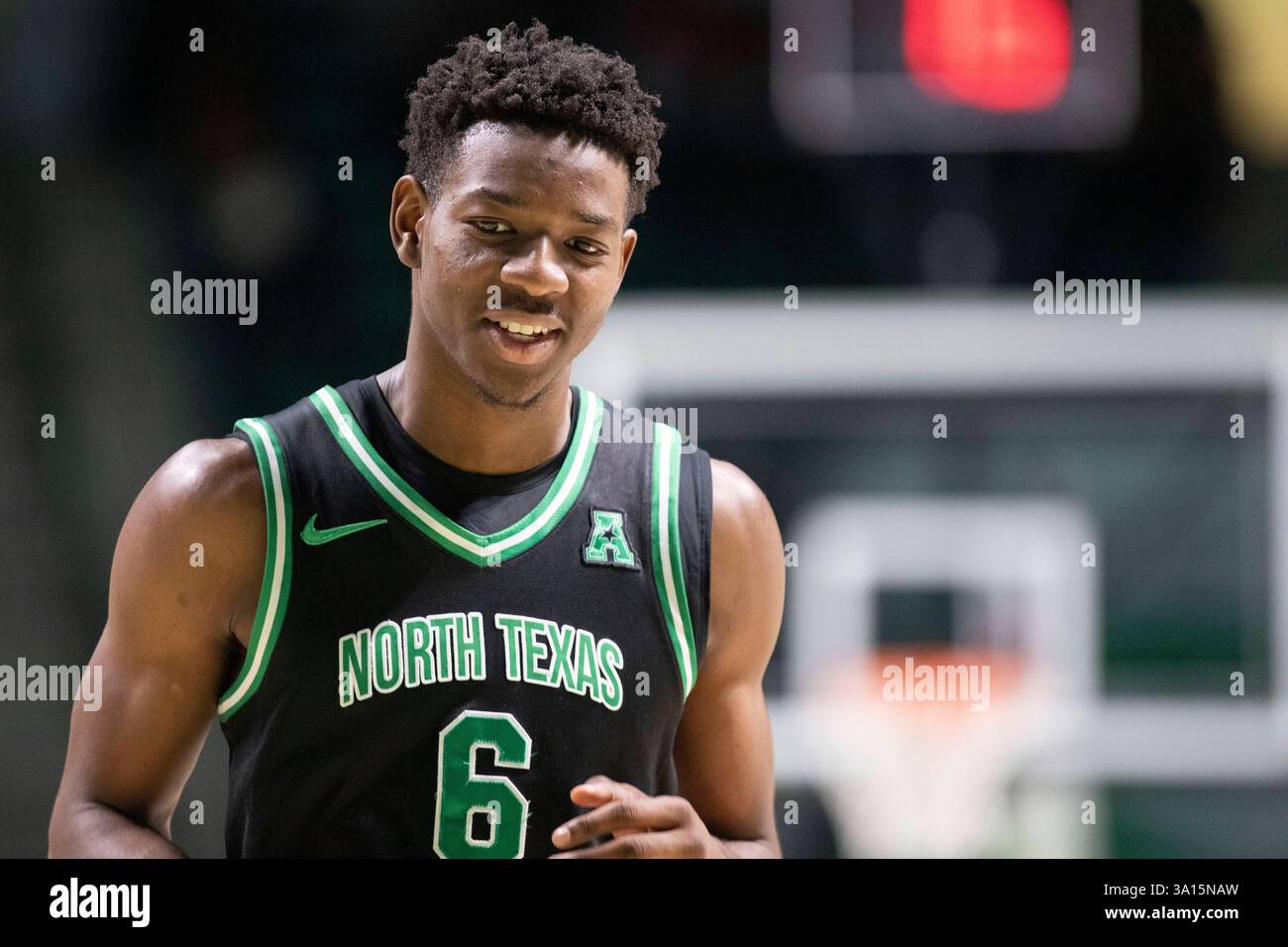 March 6, 2025, Denton, Texas, USA: North Texas forward BRENEN LORIENT ...
