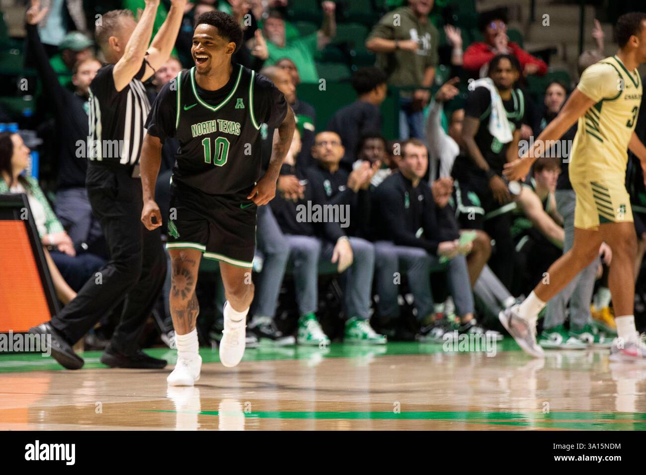 March 6, 2025, Denton, Texas, USA: North Texas guard ATIN WRIGHT (10 ...